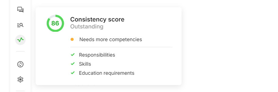 Consistency scores and guidelines